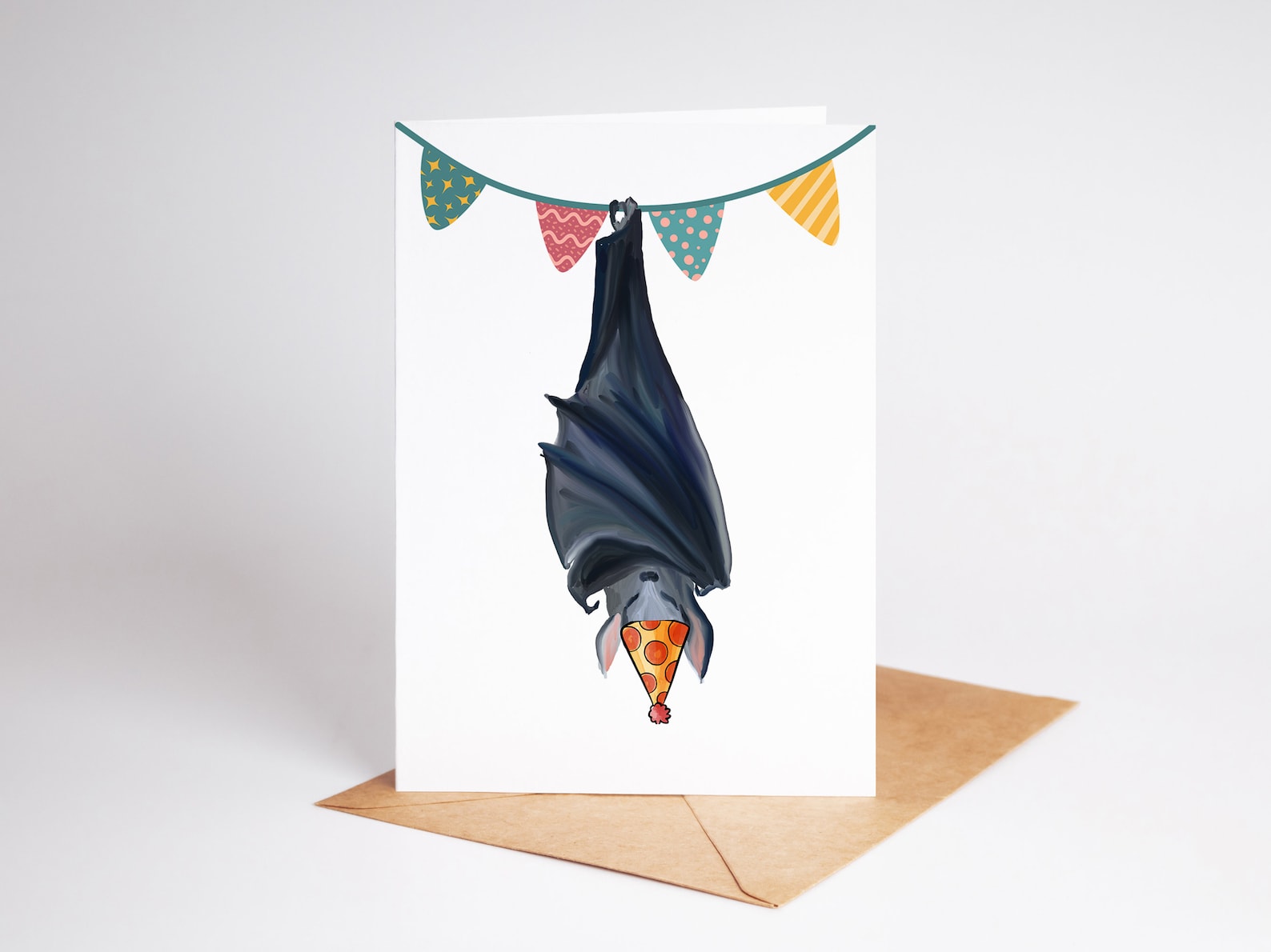 Bat Happy Birthday Card - Halloween Birthday Card - Funny Halloween ...