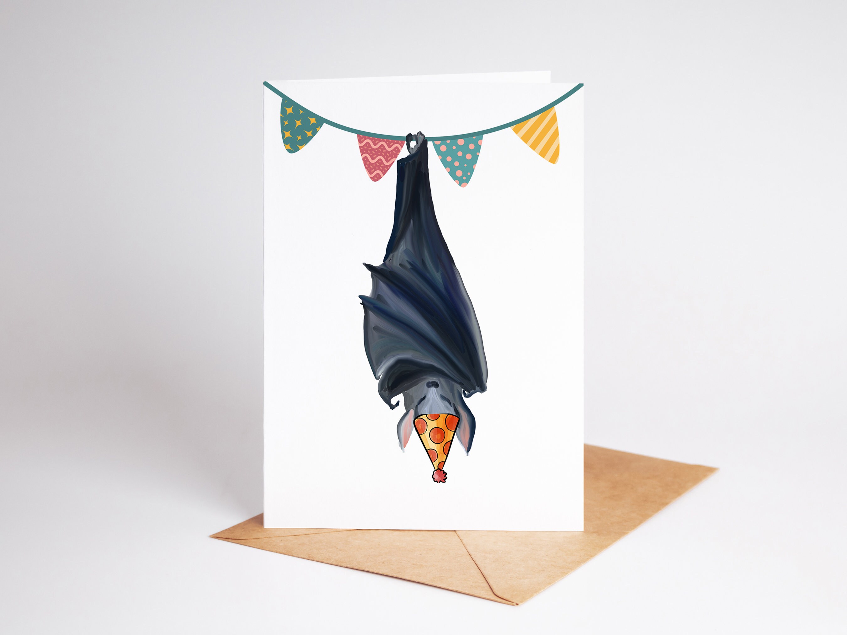 Bat Happy Birthday Card Halloween Birthday Card Funny - Etsy