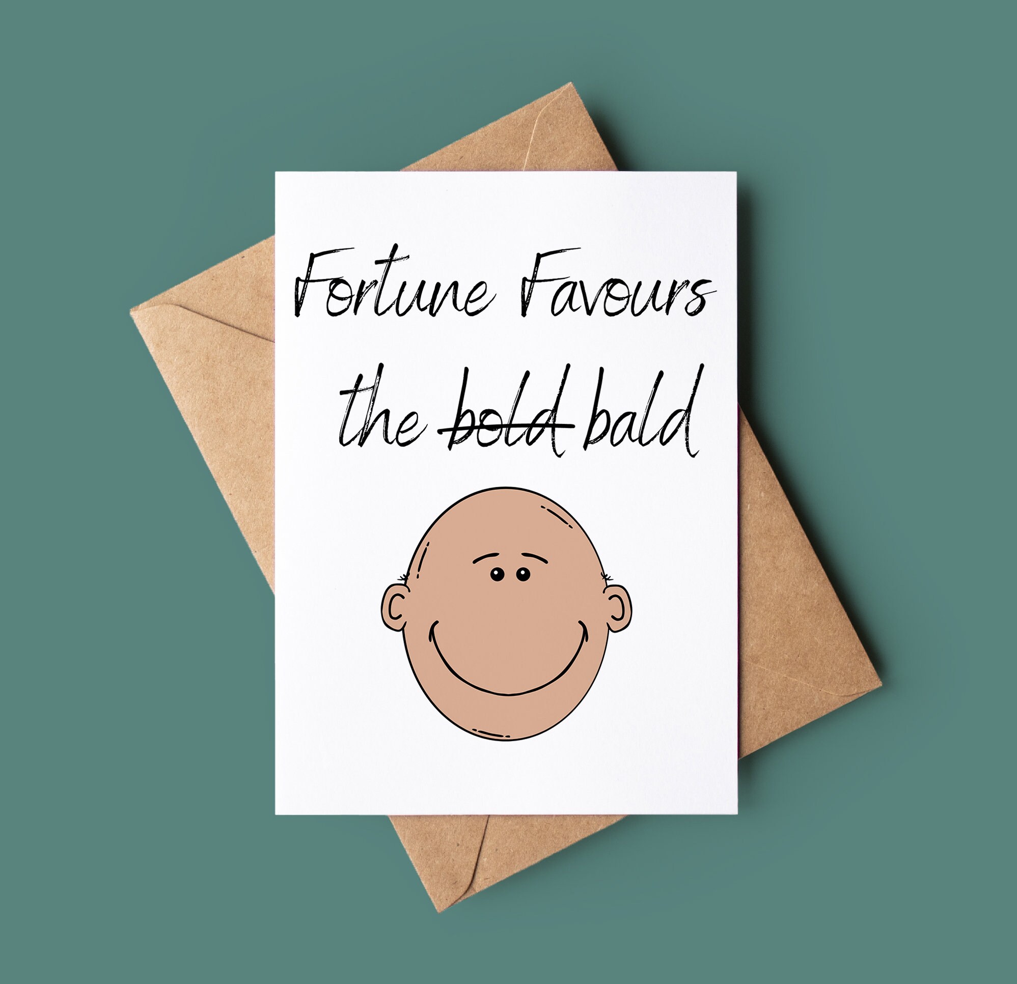 Funny Happy Birthday Card Birthday Card for Bald Man Rude - Etsy