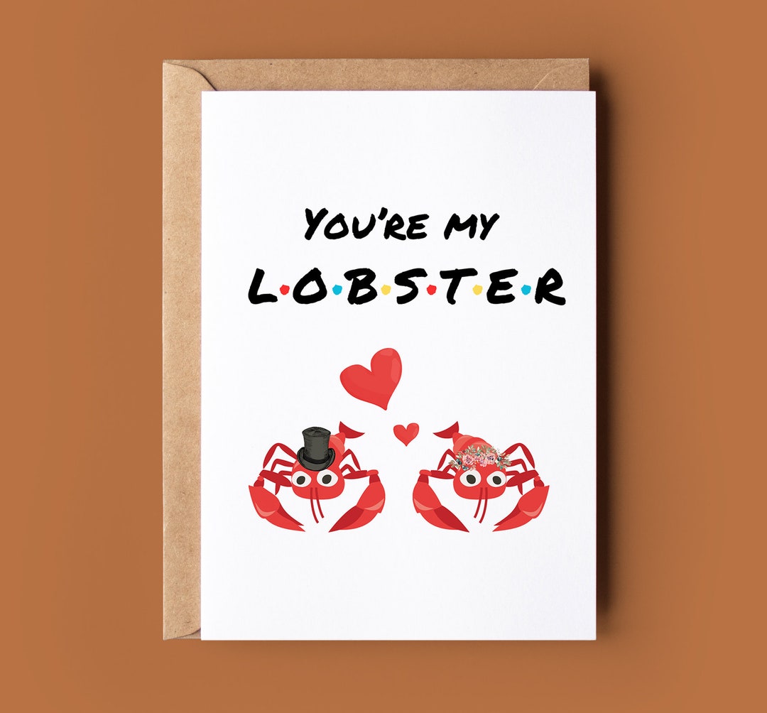 You're My Lobster Anniversary Card - Personalised Card ...