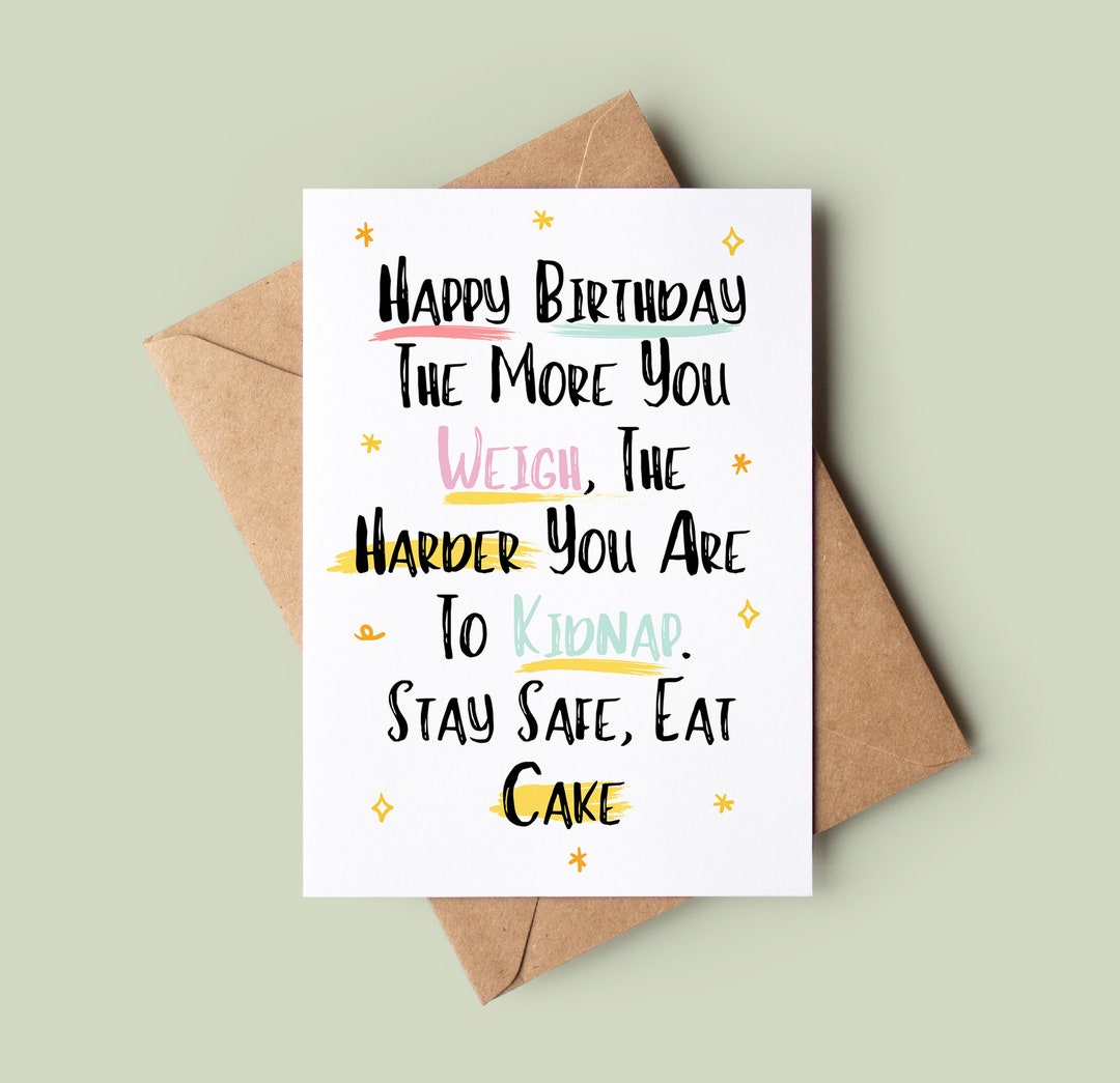 Happy Birthday Card - Funny Birthday Card - Joke Greetings Card ...
