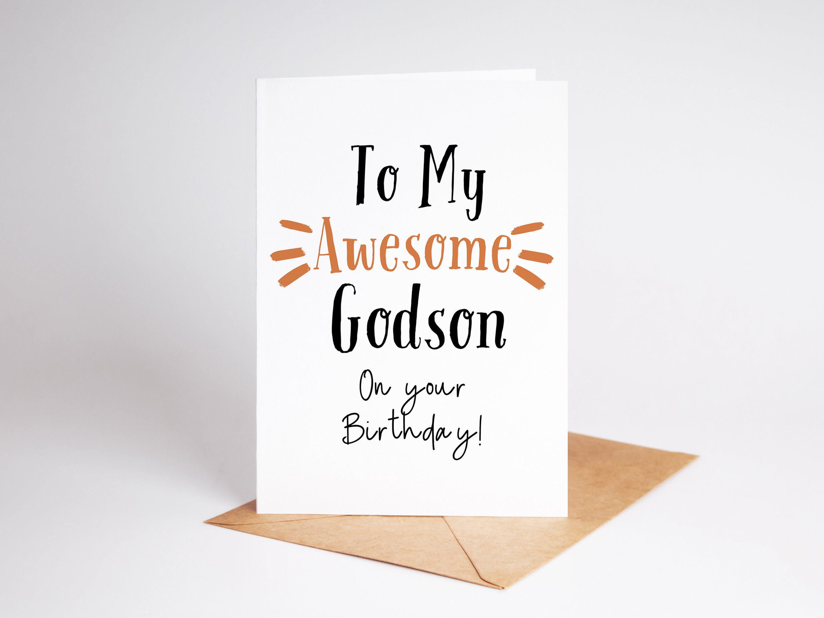 Awesome Godson Birthday Card Greetings Card for Godson - Etsy