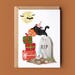 Spooky Happy Birthday Card - Cat Halloween Birthday Card - Funny ...
