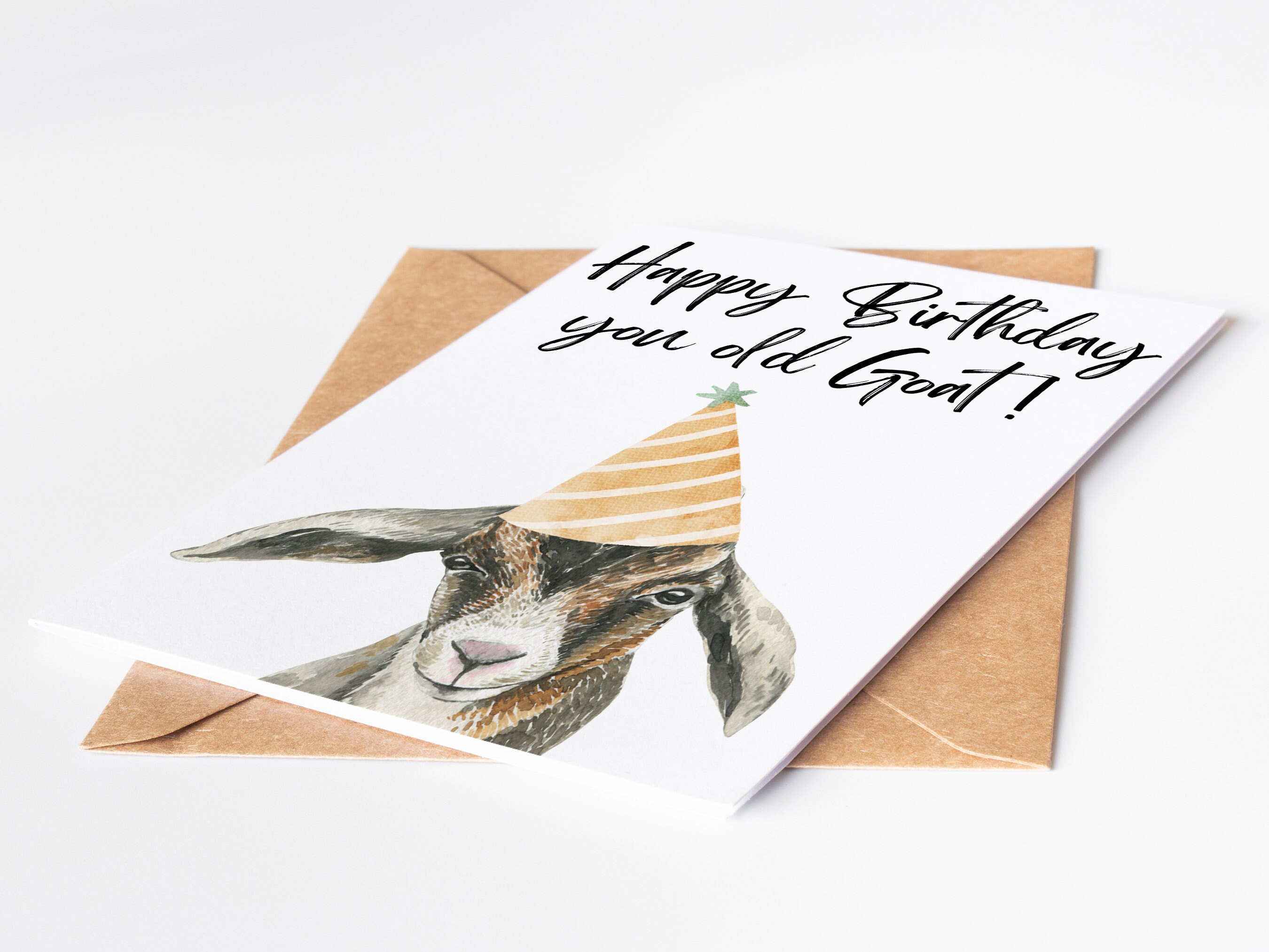 Goat Happy Birthday You Old Goat Card Personalised Rude Birthday Card ...