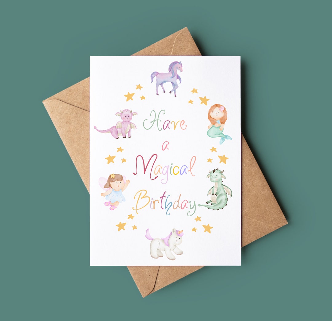 Have A Magical Birthday - Cute Birthday Card - Childs Birthday Card ...