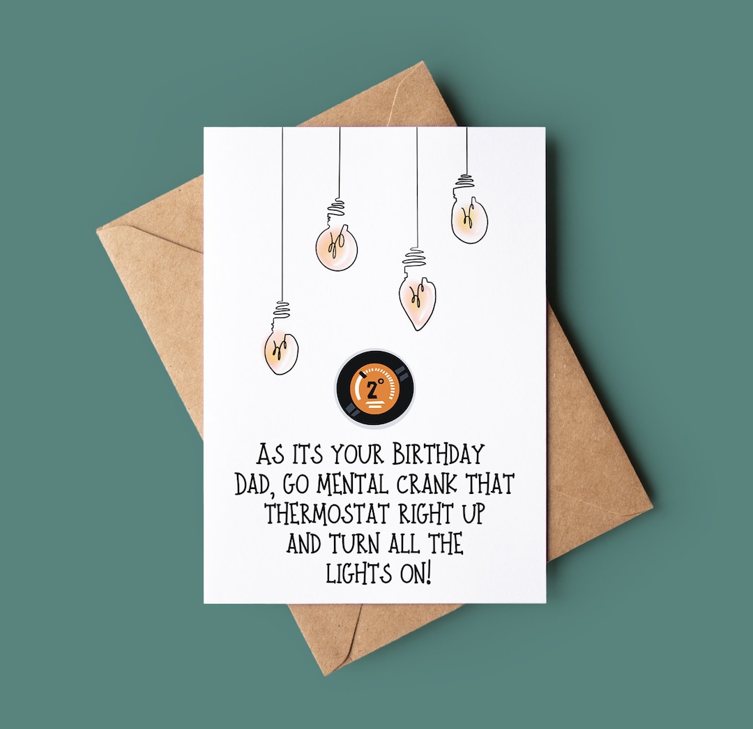 Dad Happy Birthday Card - Funny Fathers Birthday Card - Greetings Card ...