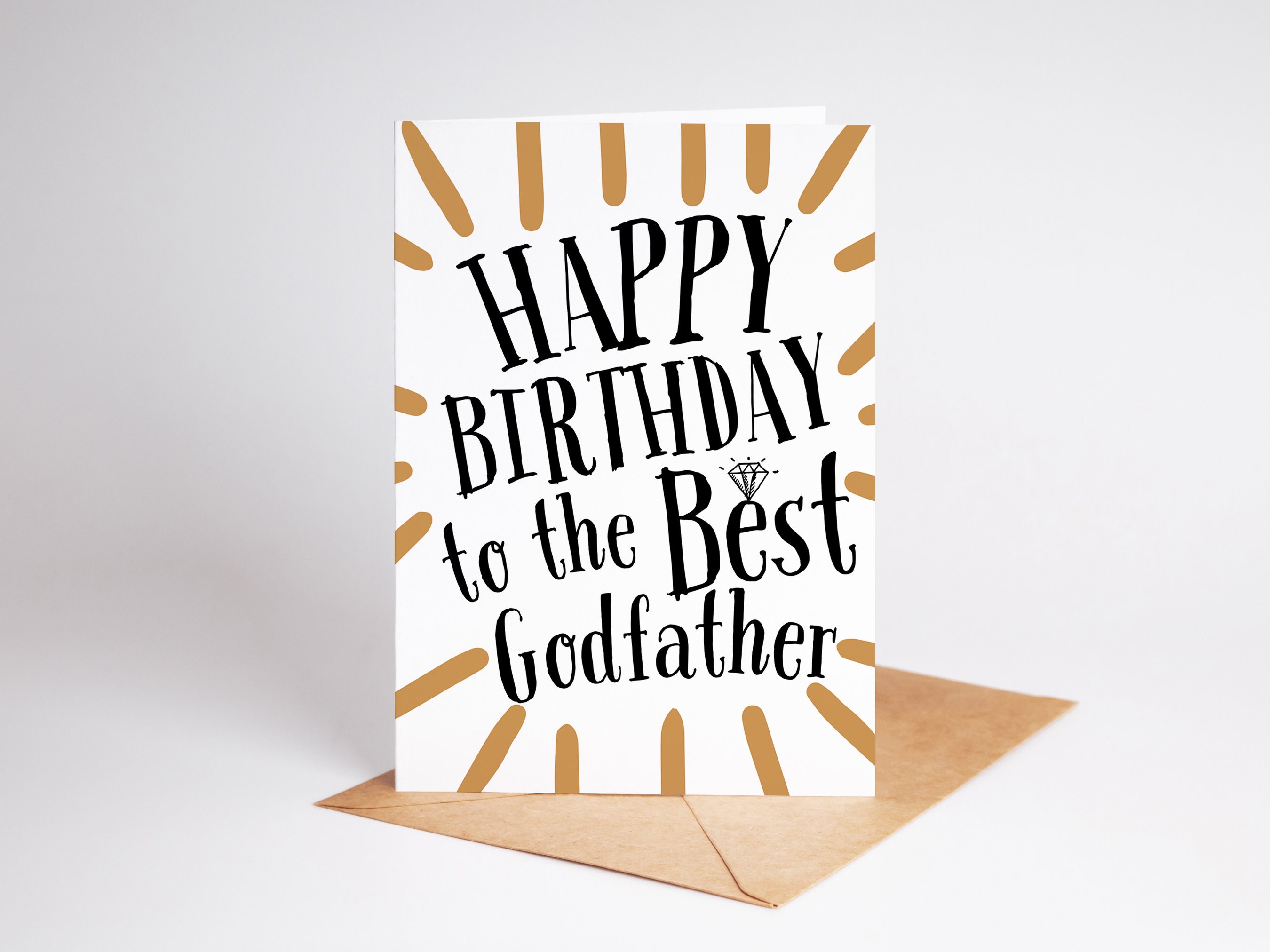 Best Godfather Birthday Card Greetings Card for Godfather Godfather ...