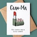 Glam-ma Birthday Card Personalised Grandma Birthday Card Nanny ...