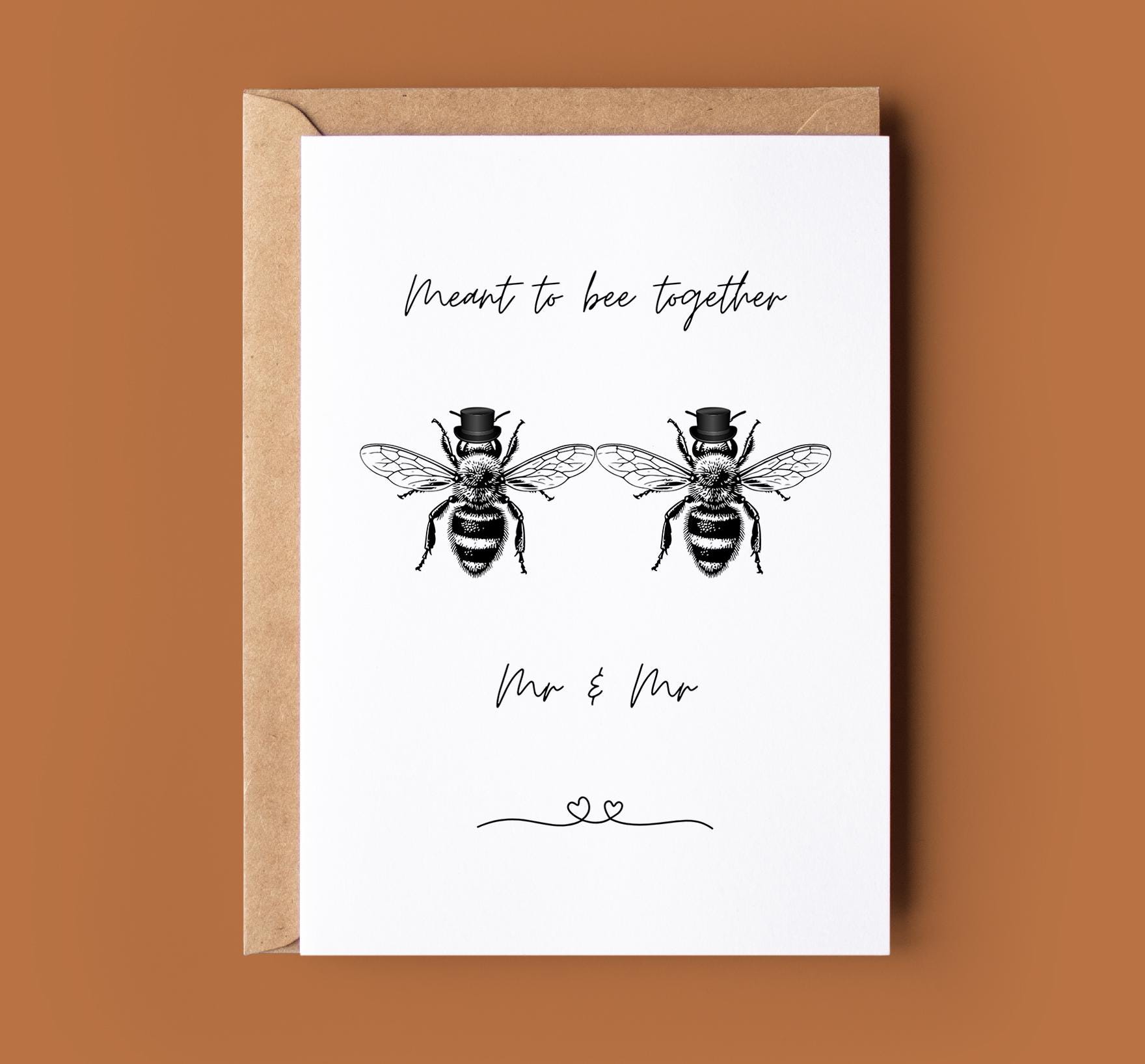 Cute Marriage Congratulations Card - Meant to Bee Greetings Card ...