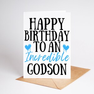Awesome Godson Birthday Card - Greetings Card for Godson - Godson Happy ...