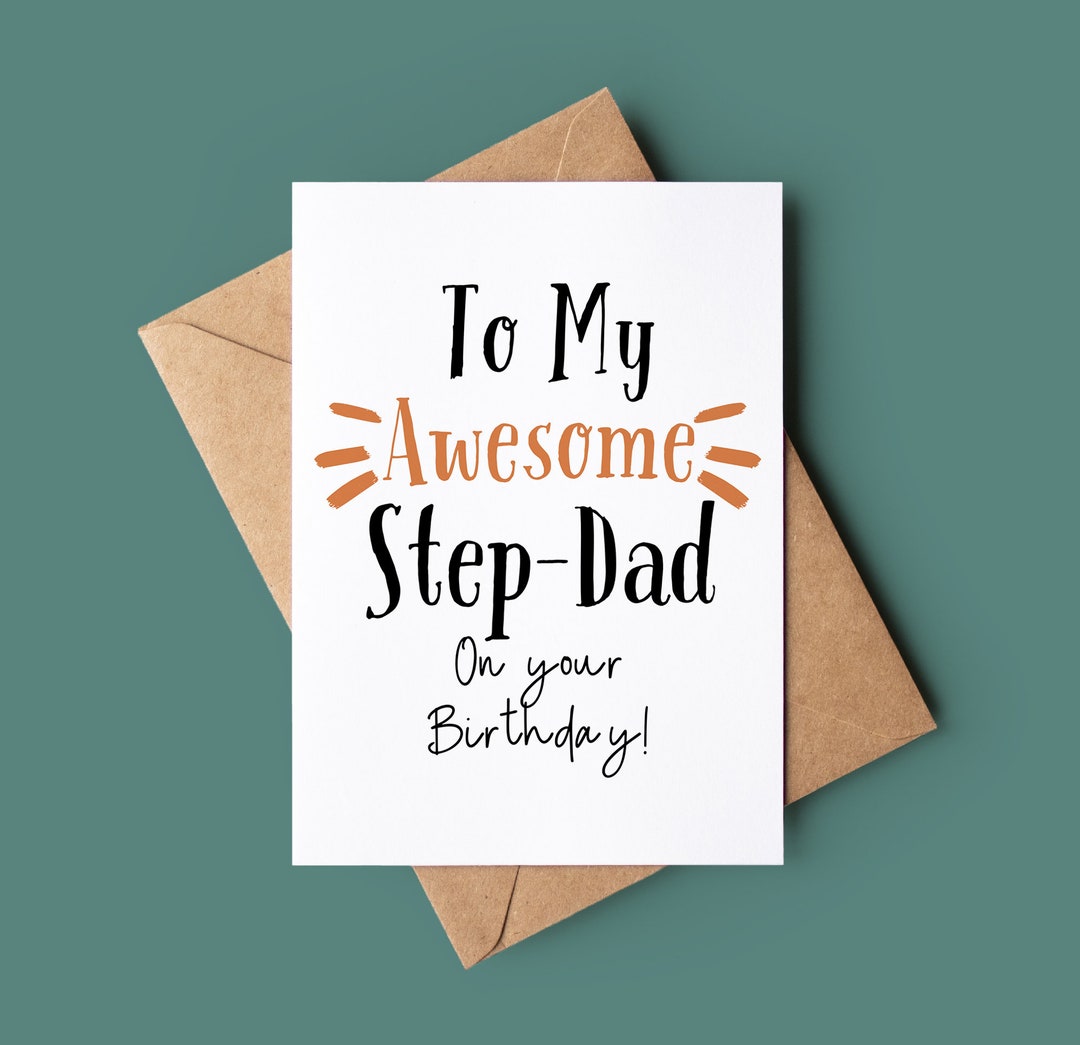 Awesome Step-dad Birthday Card - Greetings Card for Stepdad - Step ...