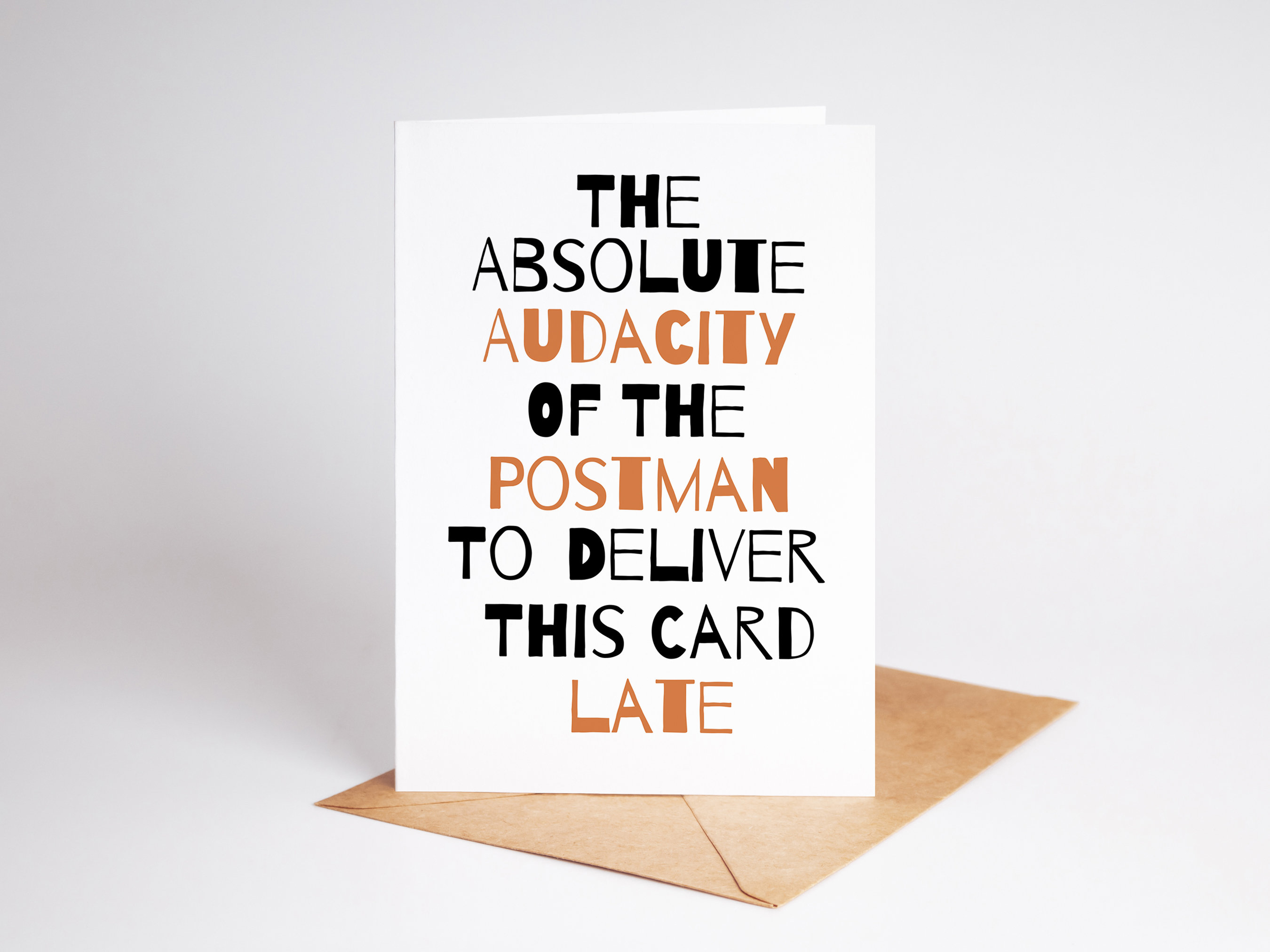 Funny Belated Birthday Card Joke Greeting Card Postman Was Late Card ...