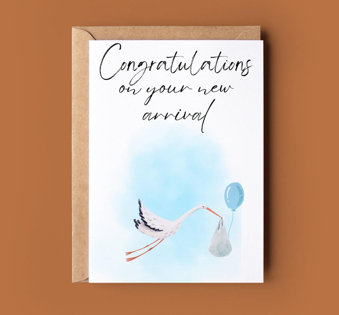 Carte de félicitations pour bébé garçon - carte de voeux pour nouveau ...