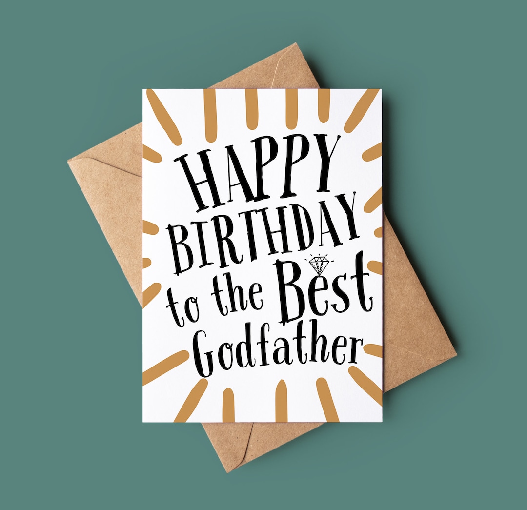 Best Godfather Birthday Card Greetings Card for Godfather Godfather ...