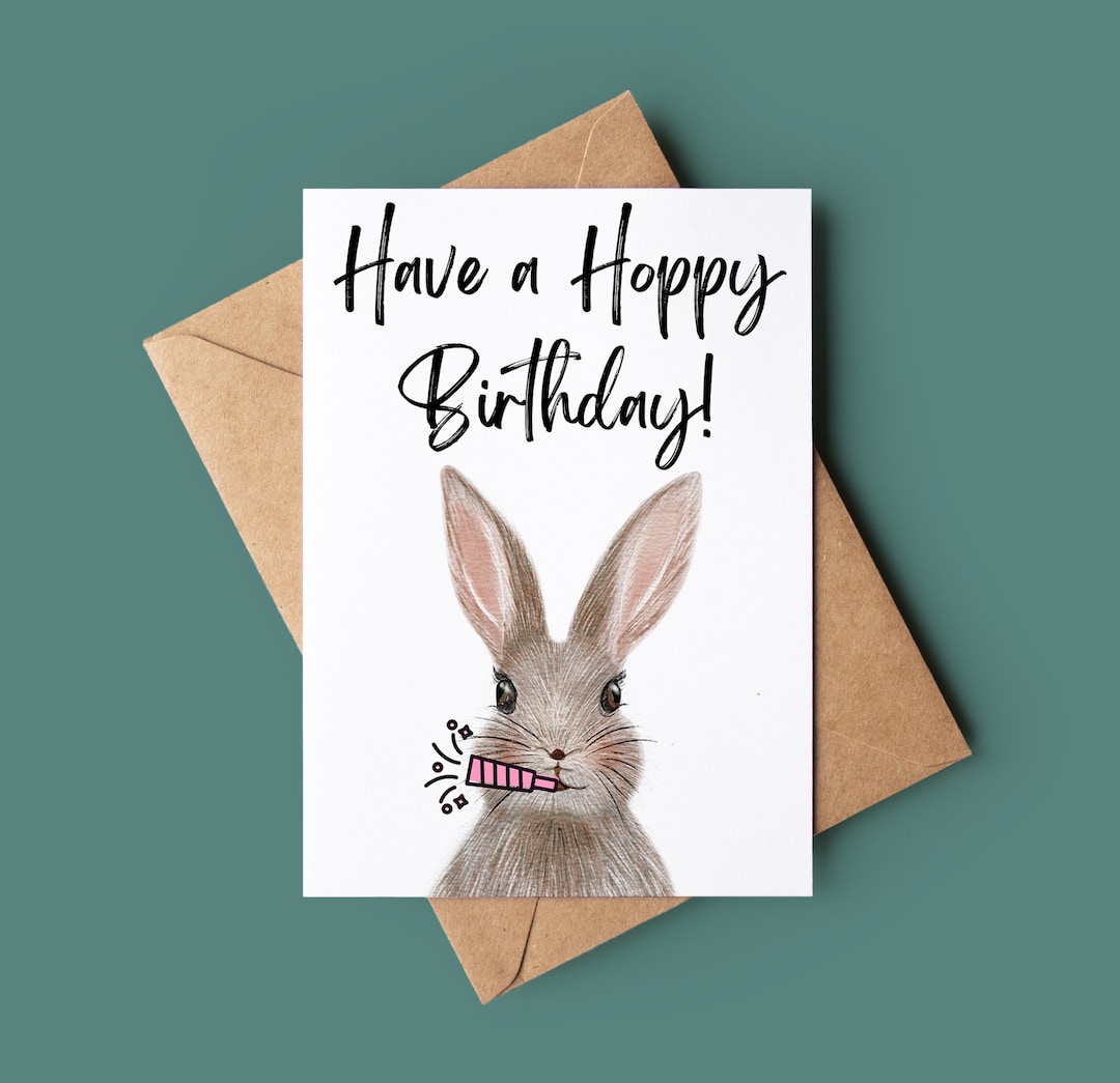 Happy Birthday Card - Personalised Funny Have A Hoppy Birthday Card ...