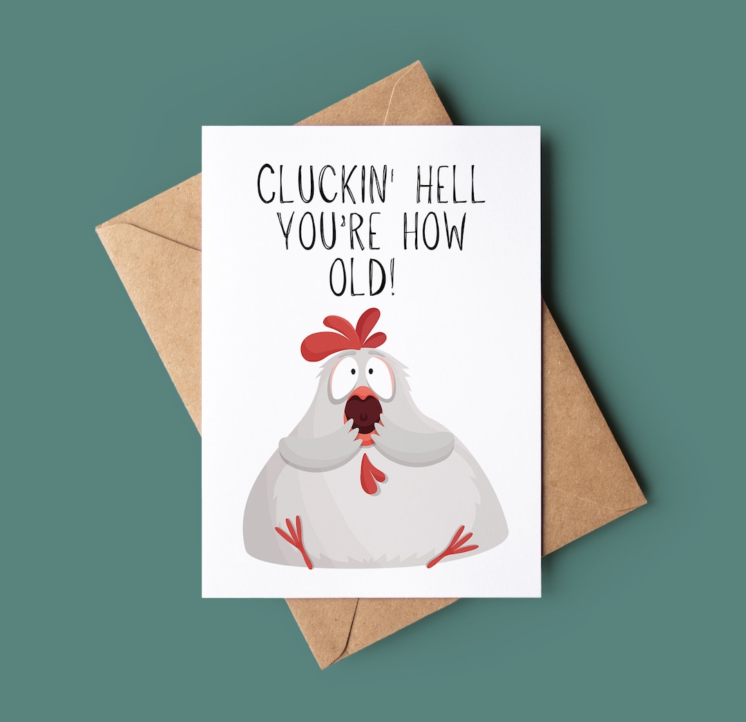 Happy Birthday Card - Funny Birthday Card - Chicken Joke Greetings Card ...