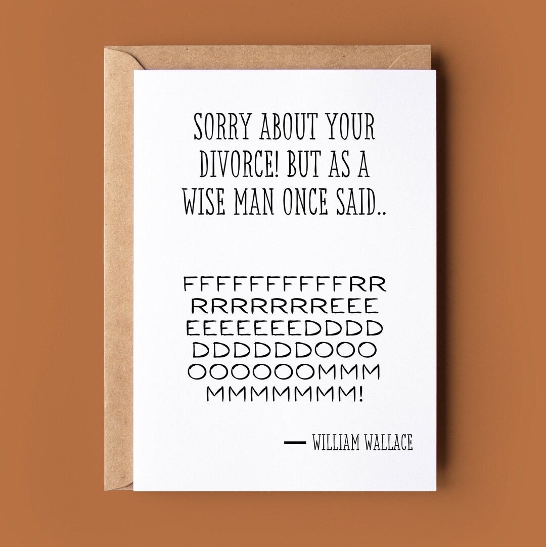 Congratulations on Divorce Card - Funny Divorcee Card - Joke Just Got ...