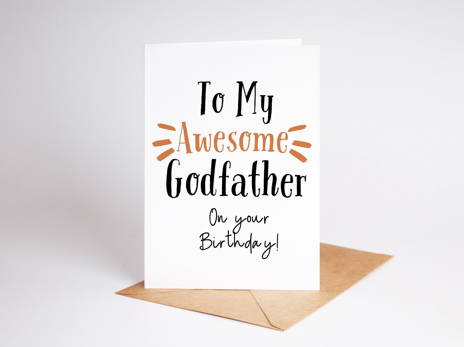 Awesome Godfather Birthday Card - Greetings Card for Godfather ...