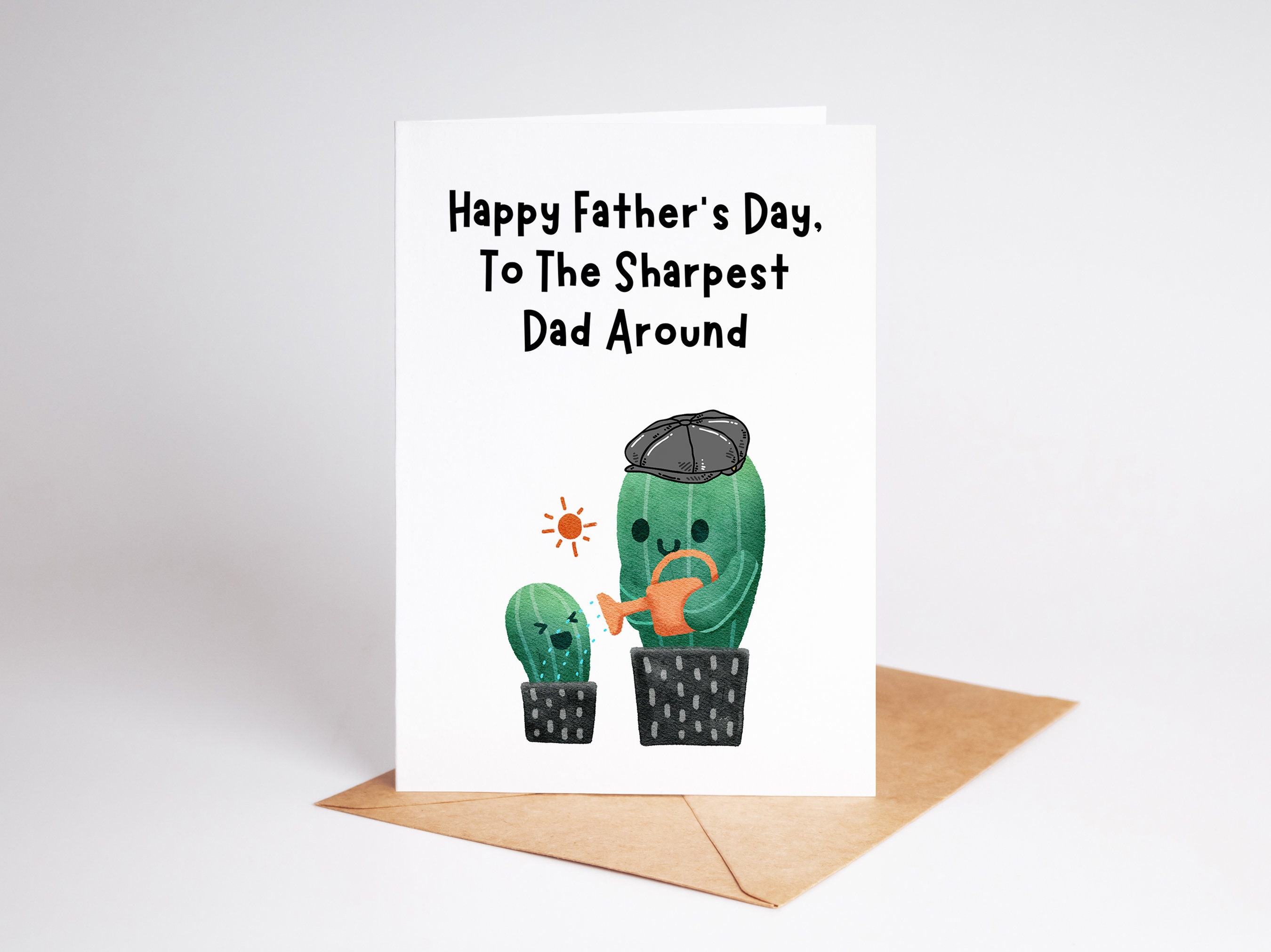 Cute Cactus Pun Fathers Day Card - Funny Card for Dad or Grandad ...