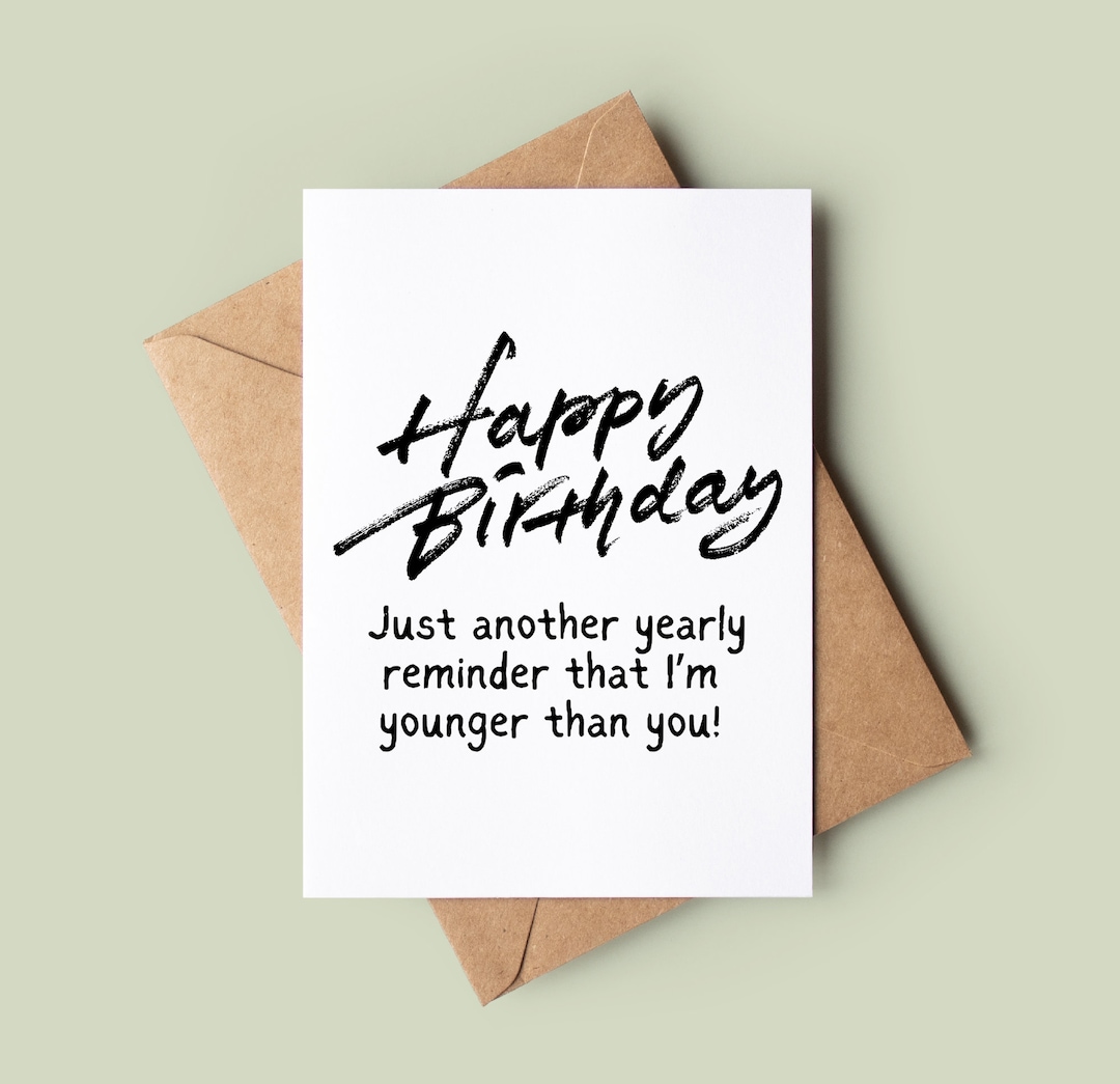 Happy Birthday Card - Joke Bday Card - Funny Birthday Card - Rude ...