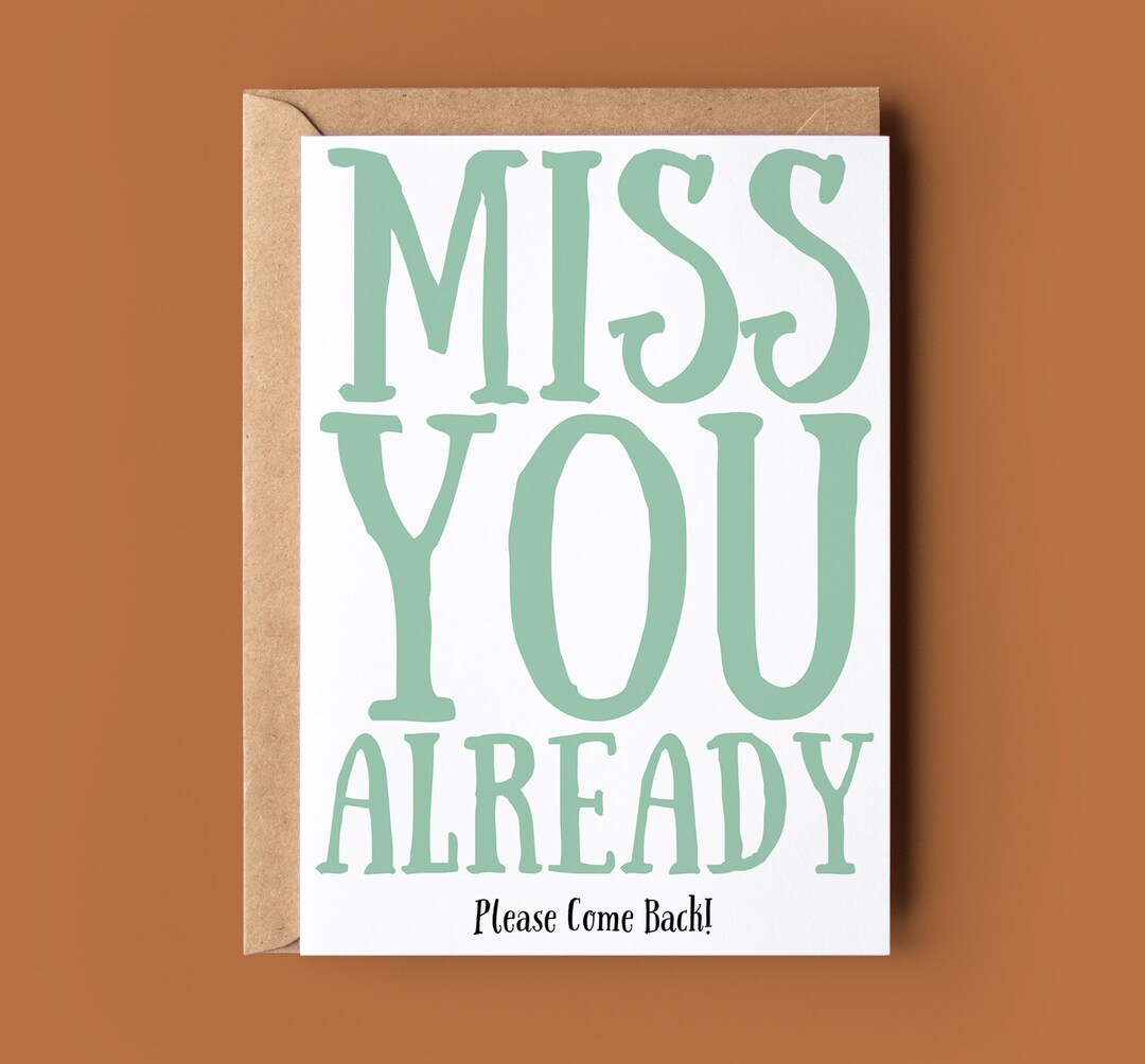 Funny Miss You Already Card - Leaving Card - Card for Work Colleague ...