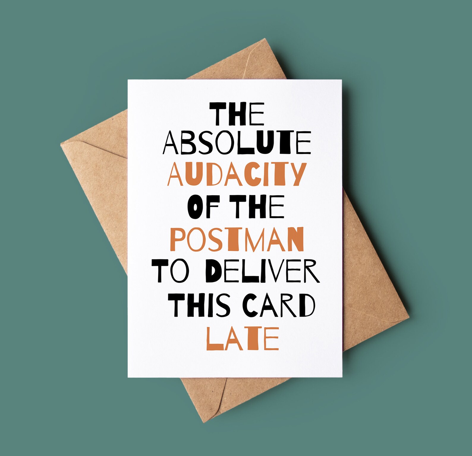 Funny Belated Birthday Card Joke Greeting Card Postman Was Late Card ...