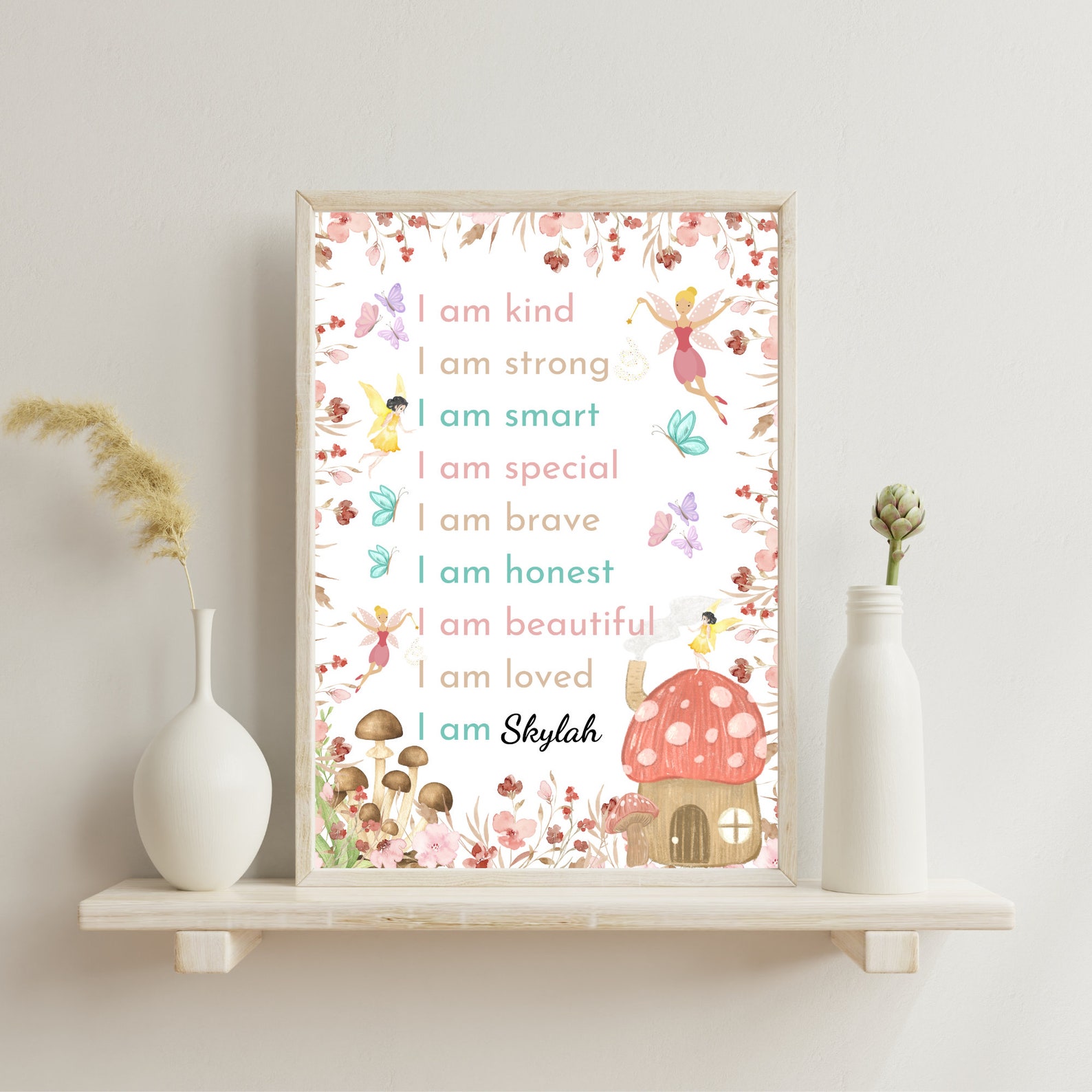 Fairy Kids Affirmation Wall Hanging Room Decor Nursery Print - Etsy