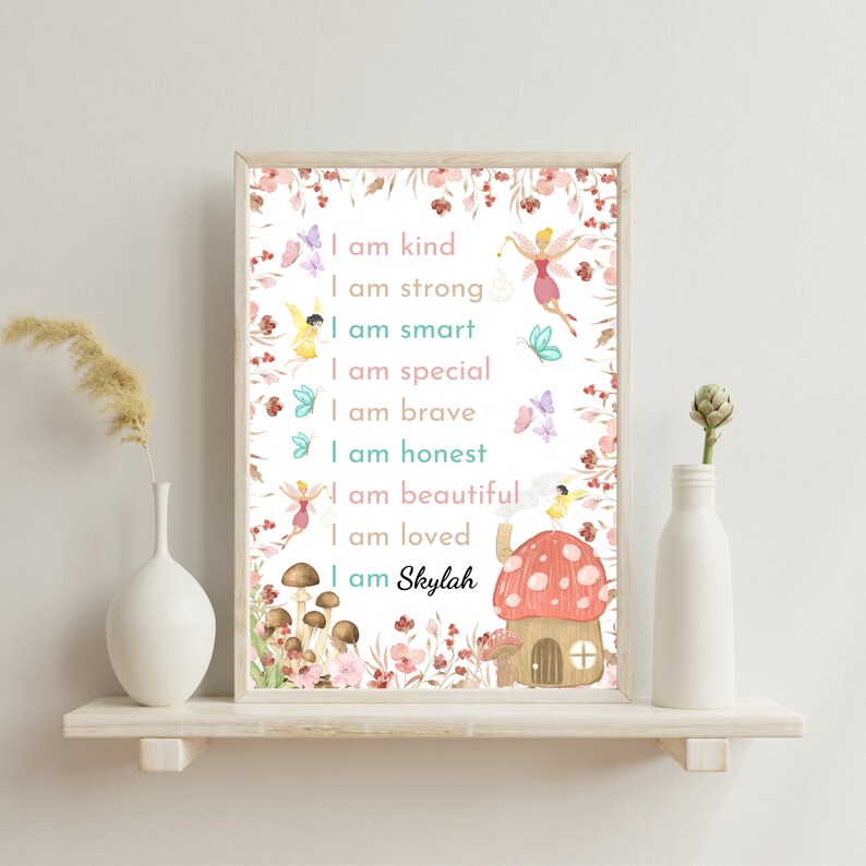 Fairy Kids Affirmation Wall Hanging Room Decor Nursery Print - Etsy