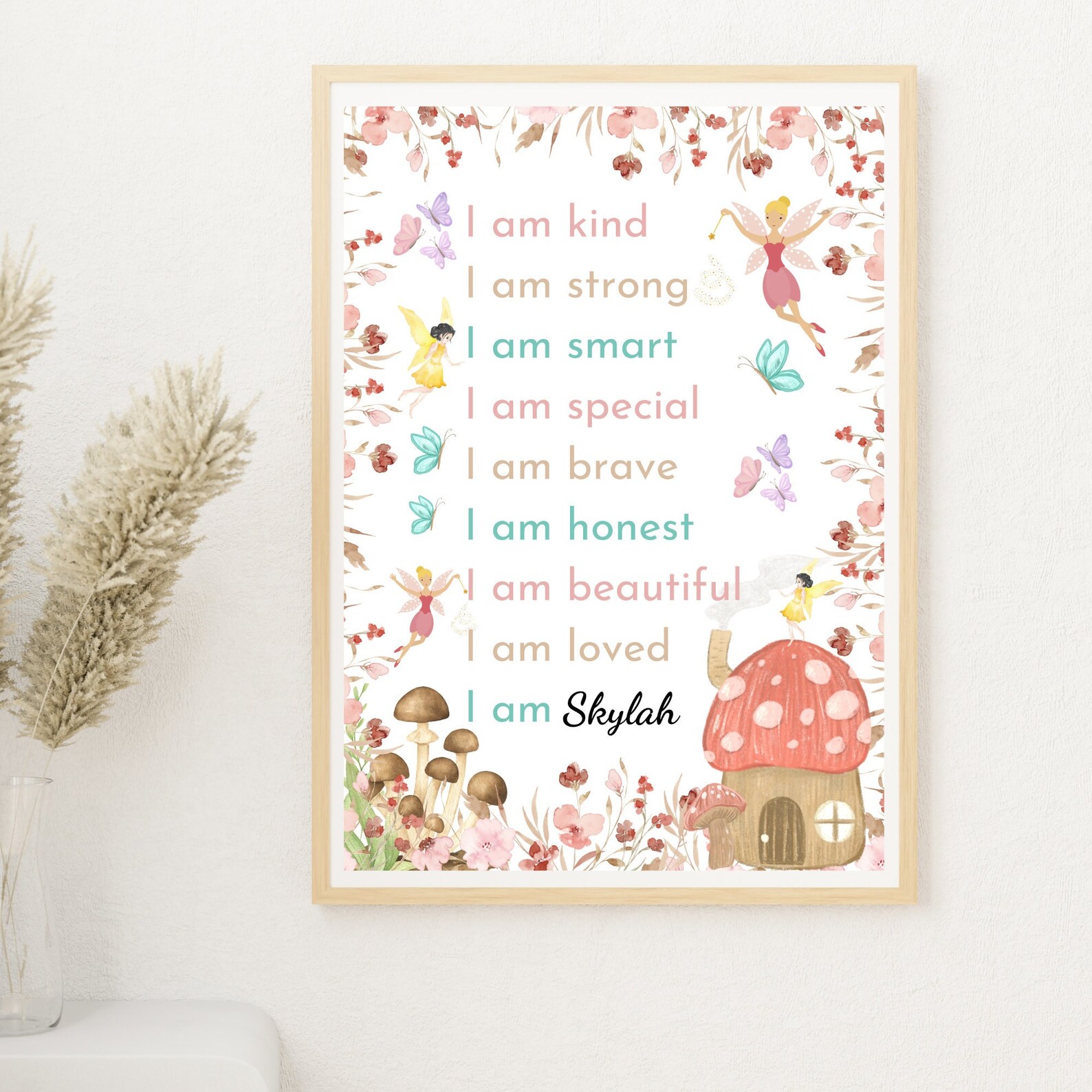 Fairy Kids Affirmation Wall Hanging Room Decor Nursery Print - Etsy