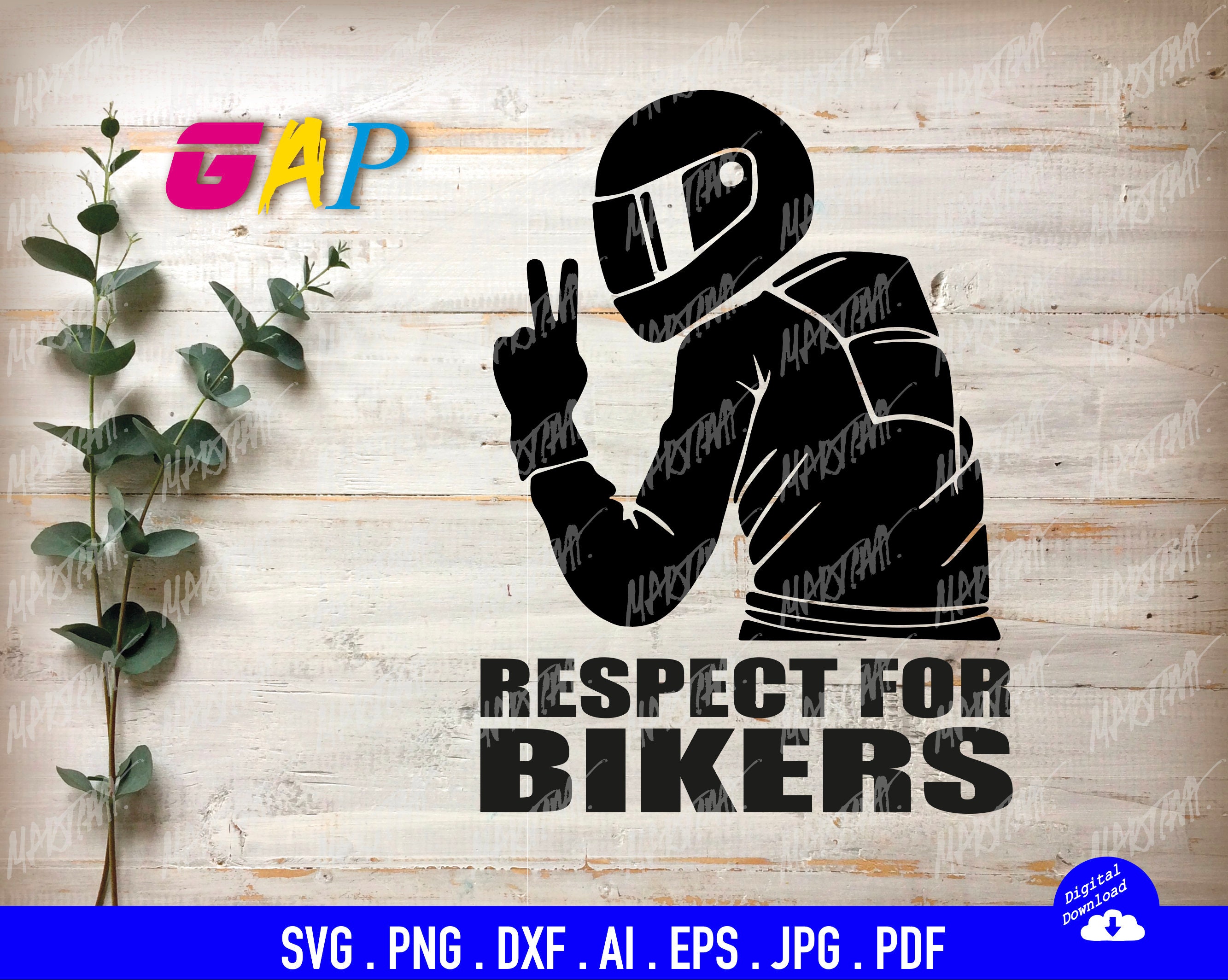 Respect for Bikers Svg Dfx Jpeg Pdf Png Eps Instant Digital Download ...