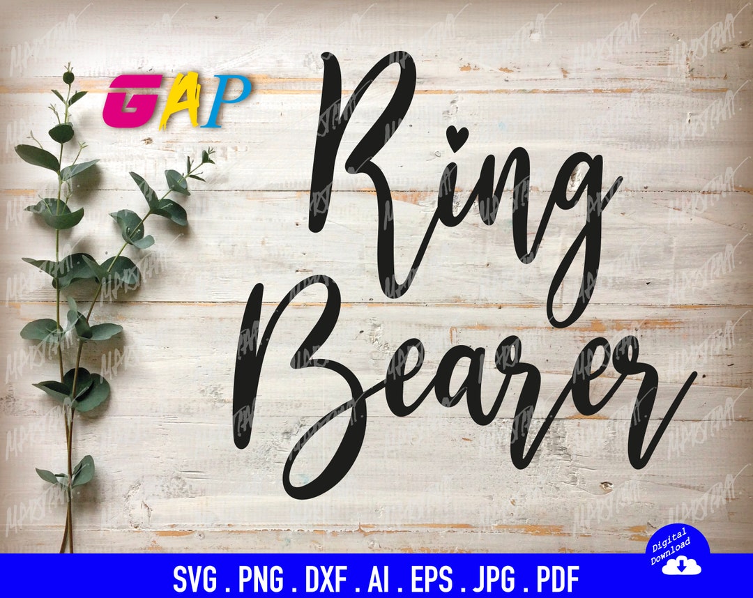 Ring Bearer SVG, DFX, PNG, Vector Files (digital Download) - Etsy