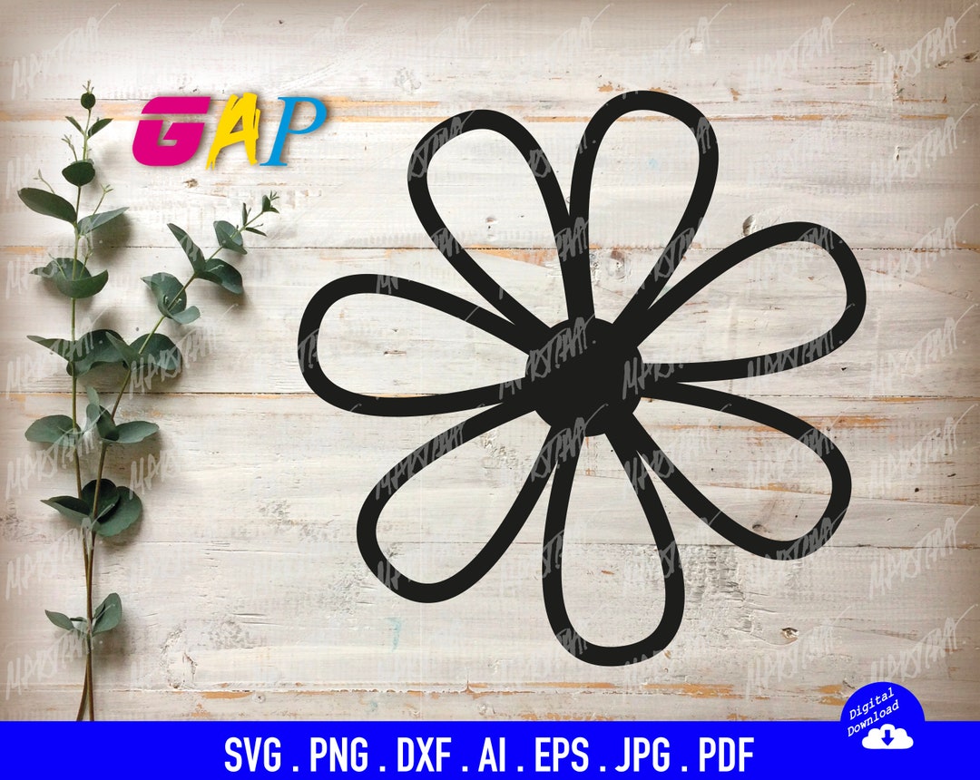 Daisy Flower Svg Dfx Jpeg Pdf Png Eps Instant Digital Download Vector ...