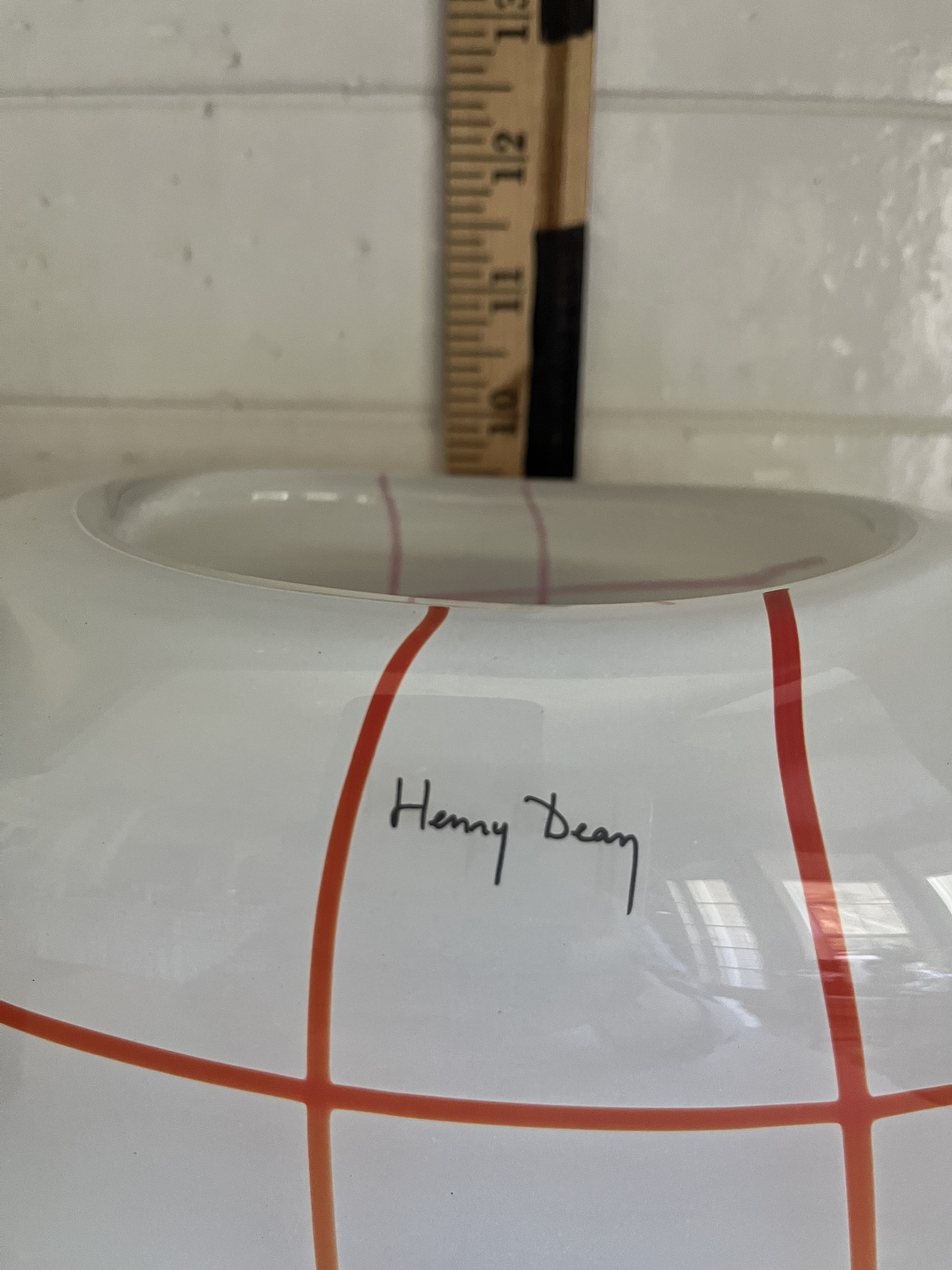 Henry Dean Blown Art Glass Vase - Etsy