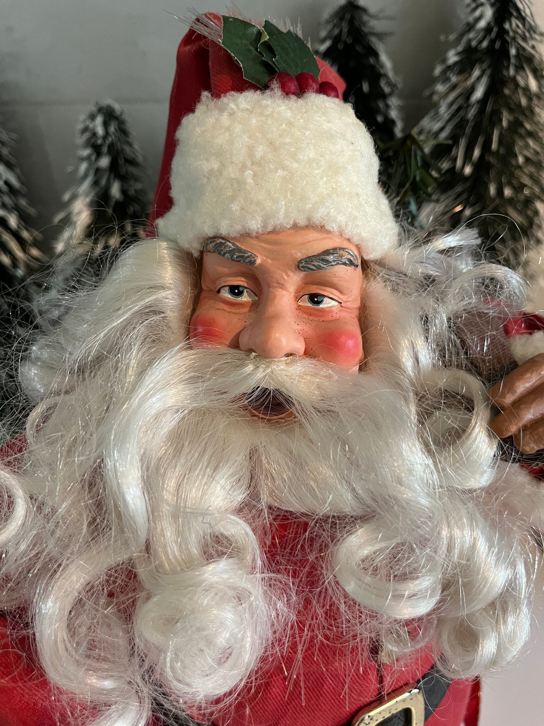 Vintage Fiber Optic Coca Cola Santa Tree Topper - Etsy