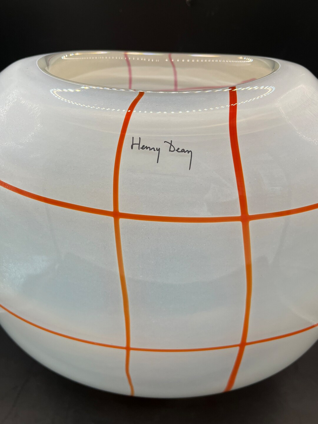 Henry Dean Blown Art Glass Vase - Etsy