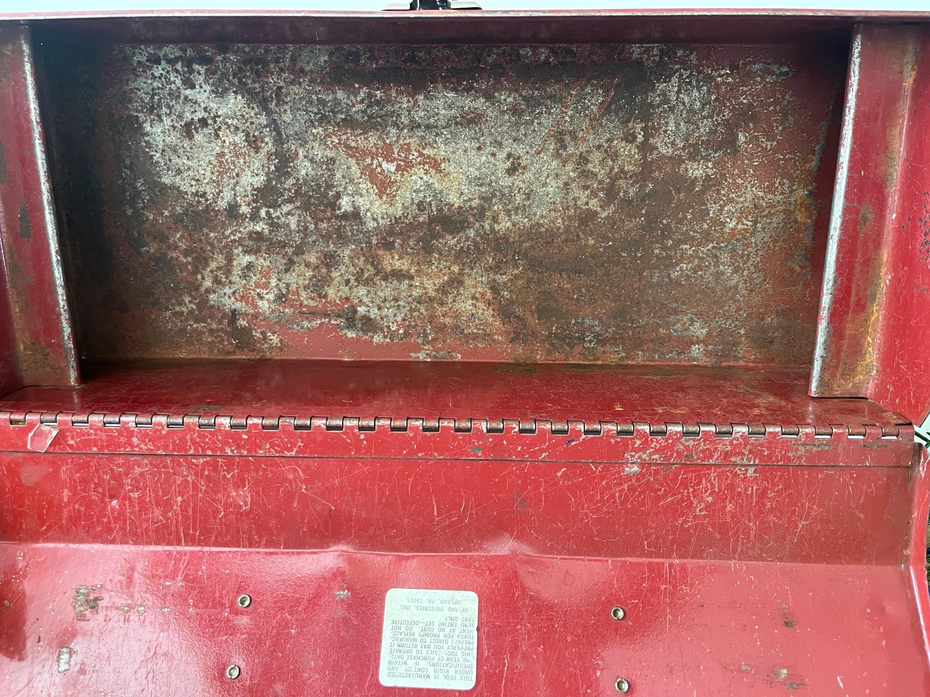 Vintage Red Organically Worn Tool Box - Etsy