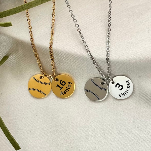 Baseball Necklace - Etsy