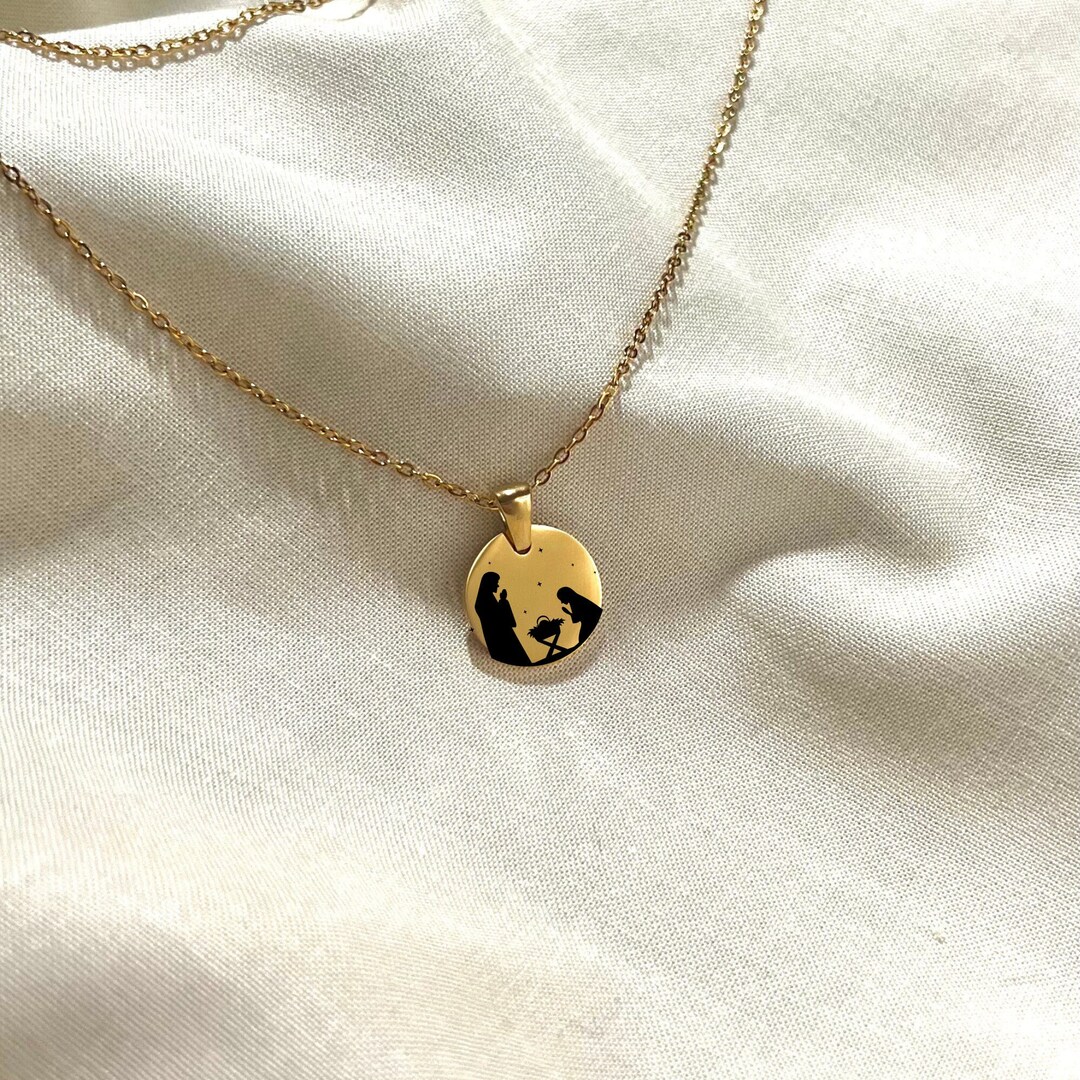 Personalized Nativity Necklace - Meaningful Christmas Gift for Grandma ...