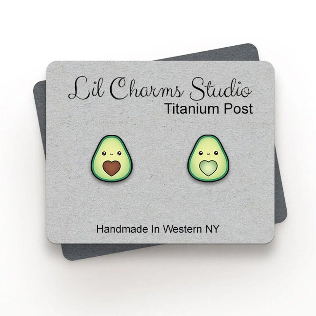 Handmade Cute Avocado Earrings, Perfect Hypoallergenic Fashion ...