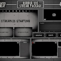 4x Animated Twitch Scenes / Horror / Starting Soon / Be Right Back ...