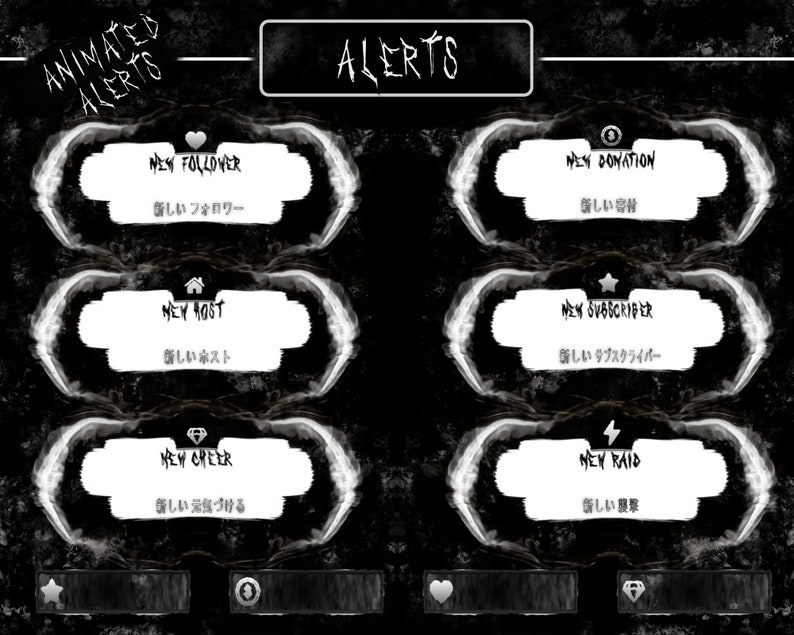 Animated Dark Anime Girl Twitch Overlay / Full Stream Pack / Psycho ...