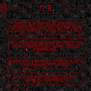 Animated Oni Mask Overlay / Akuma / Samuraï / Full Twitch Pack / Red ...