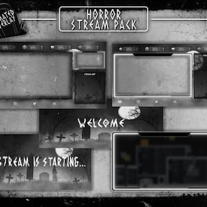 Animated Horror Stream Overlay / Full Twitch Pack / Dark&goth - Etsy