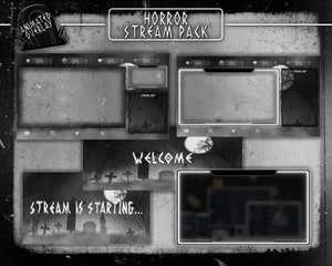 Animated Horror Twitch Overlay Package Screens, Alerts, Webcam, Stinger ...