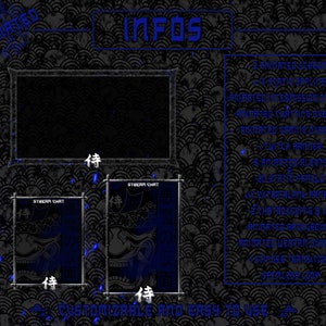 Animated Blue Akuma Stream Overlay / Samuraï / Oni Mask / Dark and Blue ...