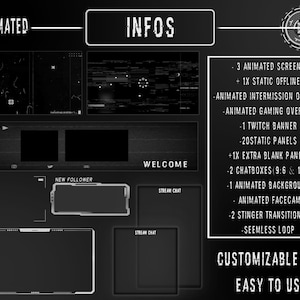 Dark Cyber Glitch Stream Overlay / VHS / VCR / Futuristic / Sci-fi ...