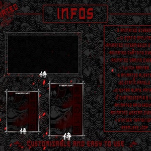Animated Oni Mask Overlay / Akuma / Samuraï / Full Twitch Pack / Red ...