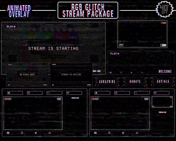 Animated Horror Twitch Overlay Package Screens, Alerts, Webcam, Stinger ...
