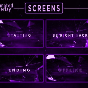 Animated Minimal Dark Purple Stream Overlay / Esthetique Theme ...