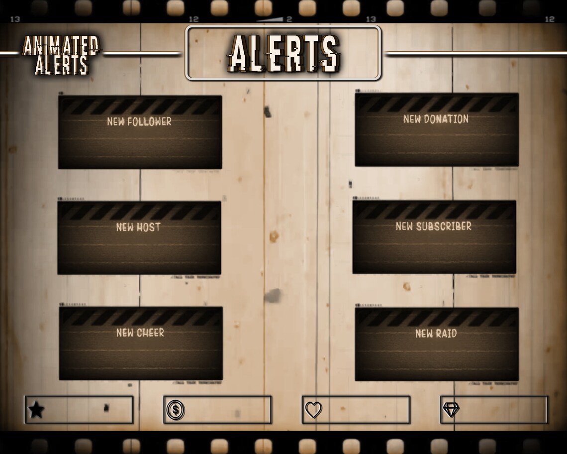 Scary Retro Twitch Stream Overlay / Cinematic Noise / Glitch / VHS, VCR ...